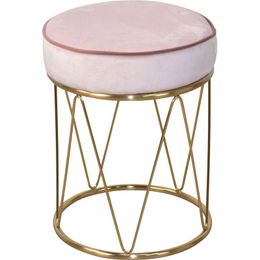 Inosign Sitzhocker &raquo;Liano&laquo; 1 Stk. tlg. rosa B/H/T: 45cm, Samtstruktur