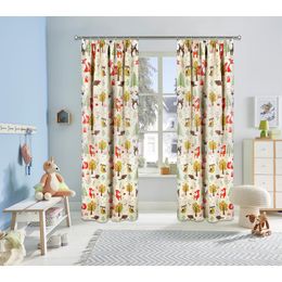 OTTO home Verdunkelungsvorhang &raquo;Waldtiere&laquo; Kr&auml;uselband 1 Stk. tlg. blickdicht, bedruckt, verschiedene Gr&ouml;&szlig;en bunt Polyester 175cm, Kr&auml;uselband, 130cm