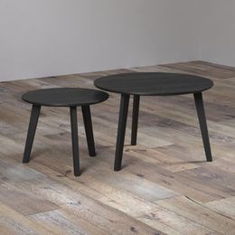 Home Affaire Couchtisch &raquo;Ronda&laquo; Set, 2 Stk. tlg. Beistelltische mit Massivholzf&uuml;&szlig;en - Ma&szlig;e (B/T/H) 50-70/39-45/50-70 cm B/H/T: 70cm x 45cm x 70cm