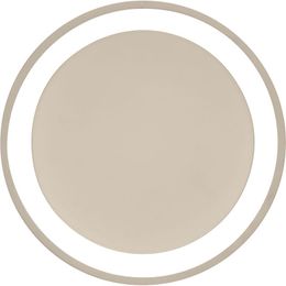 HELL h&ouml;llisch gutes Licht LED Deckenleuchte &raquo;AARON&laquo; LED-Modul 1 Stk. warmwei&szlig; - kaltwei&szlig; B-Link Fernbedienung, CCT beige 1, &Oslash; 38cm H: 6,5cm, 1 Stk.