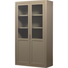 Woood Vitrine &raquo;Gunnar FSC -Kiefernholz mit Glasst&uuml;ren H 217 x B 120 x T 48 cm&laquo; Tragkraft 150 kg gesamt, wasserbasierter Schutzlack, Pfleigleicht 