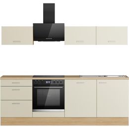 KOCHSTATION K&uuml;chenzeile &raquo;KS-Sion Breite 240 cm&laquo; schnelle Montage OPTIsnap, wahlw. m.HANSEATIC-E-Ger&auml;ten u.Stand Alone B/H/T: 240cm x 186cm x 60cm, 