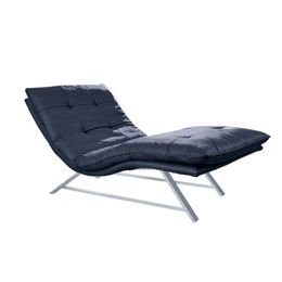 W.Schillig Relaxliege &raquo;daily dreams&laquo; in Waffelkissen-Optik, wahlweise mit Motor, Kufengestell, in 2 Breiten blau Longlife Xtra-Leder Z59: Glattleder 