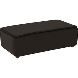 W.Schillig Hocker &raquo;around-the-block&laquo; mit eleganter Biese braun Longlife Xtra-Leder Z59: Glattleder mit modischer Pr&auml;gung. Hautst&auml;rke 0, 9 - 1, 1 mm B/