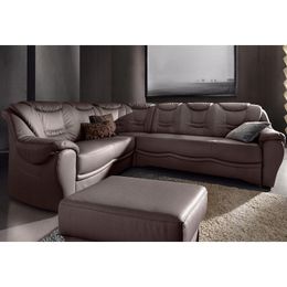 Sit & More sit&more Ecksofa &raquo;Benson L-Form&laquo; wahlweise mit Schlaffunktion braun NaturLeder;Luxus-Microfaser;Luxus-Kunstleder;Primabelle -Microfaser B/H/T: 265cm x