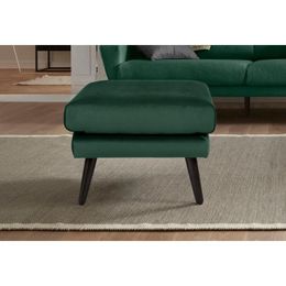 OTTO home Hocker &raquo;Bille&laquo; mit Eiche-Beinen, Design by Morten Georgsen gr&uuml;n Struktur (100% Polyester);Struktur fein (100% Polyester);Samtoptik (100% 