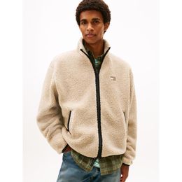 Tommy Jeans Herren Fleecejacke &raquo;TJM BADGE TEDDY&laquo; Stehkragen, Teddyfleece, relaxed fit beige 3XL