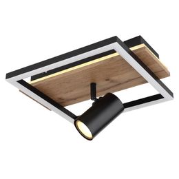 Globo LIGHTING LED Deckenleuchte &raquo;KASSU&laquo; LED-Modul Warmwei&szlig; Deckenlampe/Wohnzimmer/Schlafzimmer/modern/Holz braun Einheitsgr&ouml;&szlig;e