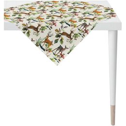 Apelt Mitteldecke &raquo;5883 CHALET STYLE, Weihnachten, Winter, Herbstdeko&laquo; Digitaldruck gr&uuml;n Baumwolle, Polyester B/L: 88cm x 88cm, 1 Stk., quadratisch