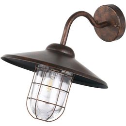 Eglo Wandleuchte &raquo;Melgoa Au&szlig;en-Wandlampe, Wandleuchte aus Stahl und Glas, E27, IP44&laquo; E27 1 Stk. Wand-/Deckenleuchte - L30 x H25 x AL38 cm - 