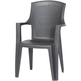 ProGarden Gartensessel &raquo;Eden&laquo; Set, 2 Stk. tlg. bestehend aus 2 Stapelsesseln grau B/H/T: 55cm x 91cm x 46cm