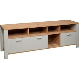 M&auml;usbacher Lowboard &raquo;Nele&laquo; Breite 193 cm grau B/H/T: 193cm x 62cm x 44cm, 3 Stk.