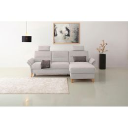 OTTO home Ecksofa &raquo;Westerland L-Form&laquo; Federkern-Polsterung, wahlweise mit Schlaffunktion, Bettkasten silber 98% Polyester 2% Polyamid B/H/T: 252cm x 