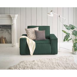OTTO home Sessel &raquo;SHERWOOD Cord Love-Seat&laquo; passend zur Polster-Serie SHERWOOD gr&uuml;n 100% Polyester Cord, B/H/T: 120cm x 85cm x 86cm