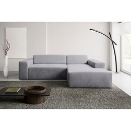 WERK2 Ecksofa &raquo;Zeus-L Breite: 253 cm, modern & zeitlos, bequemes Sofa&laquo; moderne Optik mit abgerundeten Kanten grau 92% Polyester, 8% Nylon B/H/T: 253cm