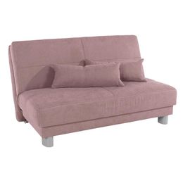 Home Affaire Schlafsofa &raquo;Gina&laquo; mit einem Handgriff vom Sofa zum Bett rosa B/H/T: 140cm x 86cm x 195cm, Chenille