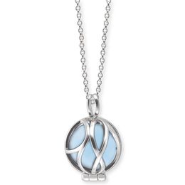 Engelsrufer Damen Kette mit Anh&auml;nger &raquo;Powerful Stone Blauer Achat&laquo; mit Achat silber XS, Silber 925 (Sterlingsilber), L: 50
