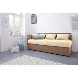 Maintal Polsterliege &raquo;Diana&laquo; braun Liegeh&ouml;he 38cm, Liegefl&auml;che B/L: 83cm x 200cm, kein H&auml;rtegrad, Federkern-Festpolster
