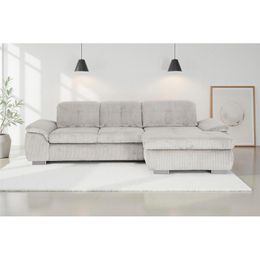 Die PlanBar Ecksofa &raquo;MP-IN16037 L-Form, Breite 289 cm, mit Kaltschaum-Polsterung&laquo; mit Sitztiefenverstellung & Zierkissen 88% Polyester, 12% Polyamid B