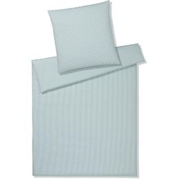Elegante Bettw&auml;sche &raquo;Classico&laquo; 2 Stk. angenehmes Hautgef&uuml;hl gr&uuml;n Perkal, Obermaterial: 100% Baumwolle B/L: 155cm x 220cm, 1 Stk., 1 Stk., Perkal, B/L: 80cm x 