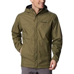 Columbia Herren Regenjacke &raquo;WATERTIGHT II JACKET&laquo; mit Kapuze mit Rei&szlig;verschlusstaschen, wasserabweisendes Obermaterial aus Nylon gr&uuml;n L