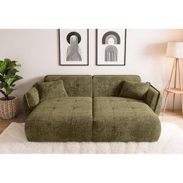Home Affaire Big-Sofa &raquo;MIRELDA Design-Sofa mit Steppungen, extra tief, Breite 251 cm&laquo; Sitztiefe 123cm, elegant und bequem, 2 Zierkissen, belastbar bis