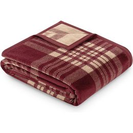 Ibena Wohndecke &raquo;Jubil&auml;umsdecke 200 Jahre Ibena&laquo; limitierte Kollektion rot Baumwolle, Polyacryl, Polyester B/L: 150cm x 200cm