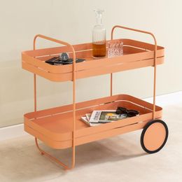 SPINDER DESIGN Servierwagen &raquo;GIN & TROLLY&laquo; 1 Stk. tlg. Servierwagen aus Stahl mit Gummir&auml;dern orange Stahl B/H/T: 42cm x 69,3cm x 74cm