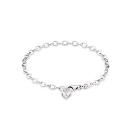 Amor Damen Silberarmband &raquo;Schmuck Geschenk Armkette Herz LIEBE&laquo; Made in Germany - mit Zirkonia (synth.) silber 19cm, Silber 925 (Sterlingsilber)
