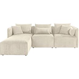 OTTO home Ecksofa &raquo;N&ouml;re L-Form&laquo; 3 Teile, in vielen Bezugsqualit&auml;ten und Farben. Modulteile s. "N&ouml;re" beige 92% Polyester, 8% Polyamid B/H/T: 262cm x 