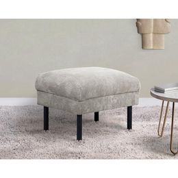 Home Affaire Hocker &raquo;Lillibeth Polsterhocker, Sitzhocker, Ma&szlig;e B/T/H: 64/50/48 cm&laquo; passend zur Serie "Lillibeth", auch in Cord und Samtoptik grau 100%