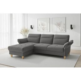 Sit & More sit&more Ecksofa &raquo;Pamela, L-Form, B:230 cm&laquo; mit Federkern 100% Polyester B/H/T: 230cm x 90cm x 164cm, Flachgewebe, Recamiere links, ohne Bett,ohne 