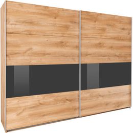wimex Schwebet&uuml;renschrank &raquo;Bramfeld Kleiderschrank&laquo; mit Glaselementen und zus&auml;tzlichen Einlegeb&ouml;den braun B/H/T: 270cm x 208cm x 64cm, T&uuml;ren: 2 Stk.