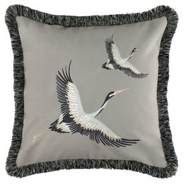 Sch&ouml;ner Wohnen Kollektion SCH&Ouml;NER WOHNEN-Kollektion Dekokissen &raquo;Trail&laquo; mit aufwendiger Stickerei grau Obermaterial: 100% Polyester B/L: 45cm x 45cm, 1 Stk.