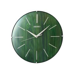 Seiko Unisex Wanduhr Quarzuhr, durchlaufende Sekunde, B&uuml;ro, K&uuml;che, Esszimmer, Wohnzimmer gr&uuml;n &Oslash; 30,1cm