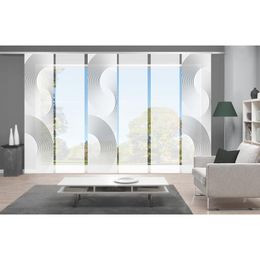 Vision Schiebegardine &raquo;BEXON&laquo; Paneelwagen 6 Stk. tlg. SET,SCHIEBEVORHANG,BAMBUS,DIGITALDRUCK grau Polyester 260cm, Paneelwagen, 60cm