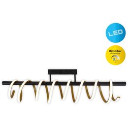 N&auml;ve n&auml;ve LED Deckenleuchte &raquo;Belleza&laquo; LED-Modul 1 Stk. Warmwei&szlig; Deckenlampe, warmwei&szlig;, 32W, 3-Stufen-dimmbar, inkl. Treiber, L: 100cm schwarz 1, H: 27cm, 1