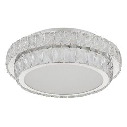 Globo LIGHTING LED Deckenleuchte &raquo;KLARA&laquo; LED-Modul 1 Stk. warmwei&szlig; - kaltwei&szlig; Kristalle, Kristall Leuchte, Deckenlampe, Wohnzimmer, Schlafzimmer 