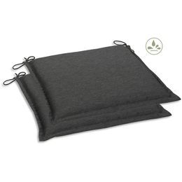 GO-DE Sitzkissen &raquo;Dora&laquo; 2er Set, 45x47x40 cm, wasserabweisend grau Polyester B/L: 45cm x 40cm, 2 Stk.