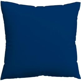Schlafgut Kissenbezug &raquo;Premium Kissenbezug Woven Satin (1 St)&laquo; Ton-in-Ton Rei&szlig;verschluss, Fadendichte von 300tc, Uni, OEKO Tex blau Mako-Satin, Obermaterial: 