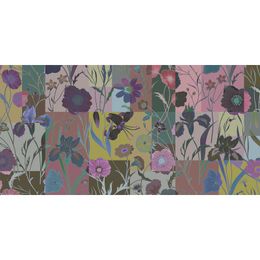 Livingwalls living walls Fototapete &raquo;Walls by Patel Floral Patch 3&laquo; glatt Vlies, Wand, Schr&auml;ge gelb Vlies B/L: 5m x 2,5m