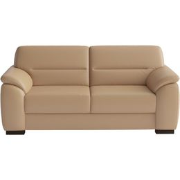 Sit & More sit&more 2-Sitzer &raquo;Montego&laquo; mit Federkern beige B/H/T: 166cm x 88cm x 90cm, NaturLEDER