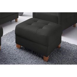 exxpo - sofa fashion Hocker &raquo;Elio bequemer Sitzkomfort und aufwendiger Detailverarbeitung&laquo; mit Staufach unter der Sitzfl&auml;che grau NaturLEDER (echtes 