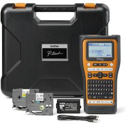 Brother Etikettendrucker &raquo;P-Touch PT-E560BTVP Industrielles Beschriftungsger&auml;t&laquo; inkl. Li-Ion Akku und Transportkoffer schwarz Kunststoff Automatische 
