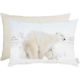 Apelt Dekokissen &raquo;1418&laquo; Wendekissenh&uuml;lle mit F&uuml;llung, 1 St&uuml;ck beige Polyester B/L: 35cm x 45cm, 1 Stk.