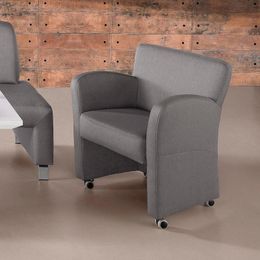 exxpo - sofa fashion Sessel &raquo;Intenso, Loungesessel, modern, wahlweise in Leder oder Textil&laquo; hohe Bodenfreiheit, frei im Raum stellbar, hoher 