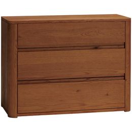 Hasena Schubkastenkommode &raquo;Aida&laquo; aus Massivholz braun B/H/T: 105cm x 75cm x 40cm,montiert, 3 Stk., Eiche