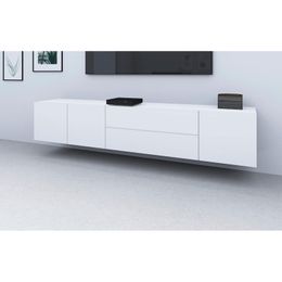 borchardt M&ouml;bel borchardt M&ouml;bel Lowboard &raquo;Sophia, TV-Schrank Breite 190 cm&laquo; 3 T&uuml;ren und 2 Schubk&auml;sten, zur Wandmontage wei&szlig; Holzwerkstoff B/H/T: 190cm x 35cm x 35cm, 