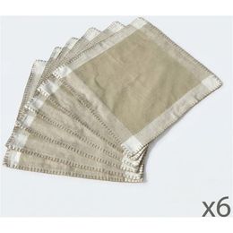 Home Affaire Serviettenhalter &raquo;Serviette in beiget&ouml;ne 6erSet&laquo; beige Einheitsgr&ouml;&szlig;e