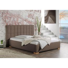 Maintal Polsterbett &raquo;Cueno&laquo; mit und ohne Matratze in 2 Ausf&uuml;hrungen, Steppung mit Knopfheftung beige Strukturstoff (100% Polyester) Liegefl&auml;che L&auml;nge B: 200cm